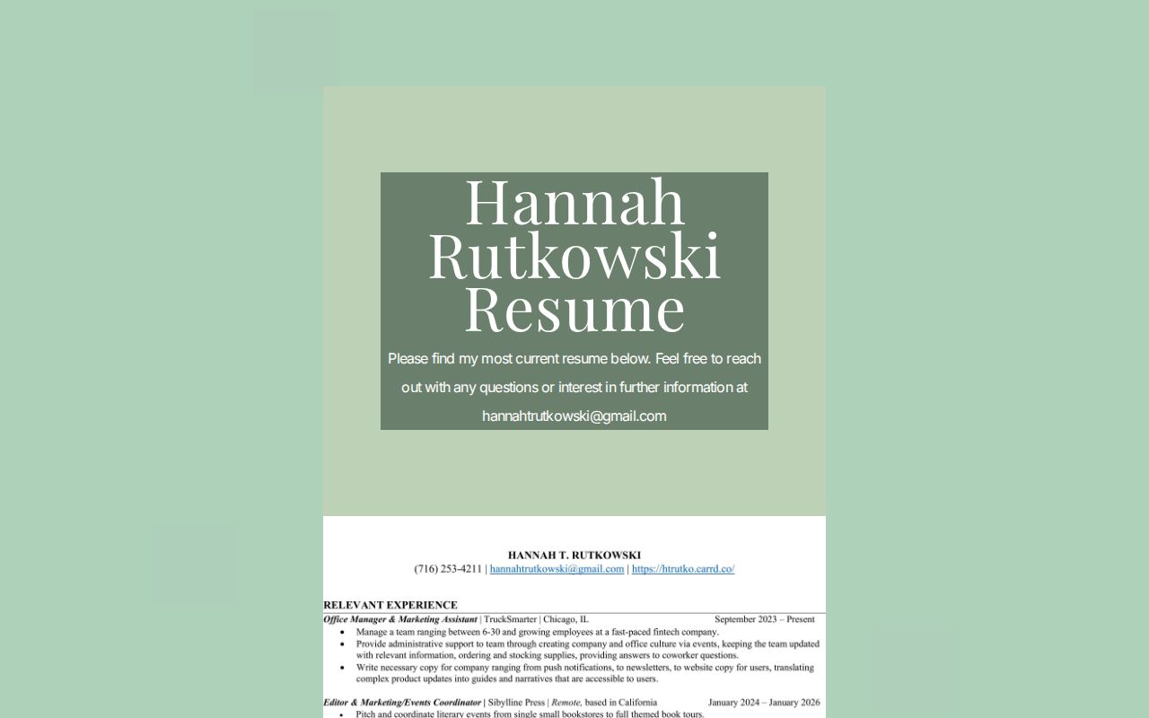 Rutkowski Resume